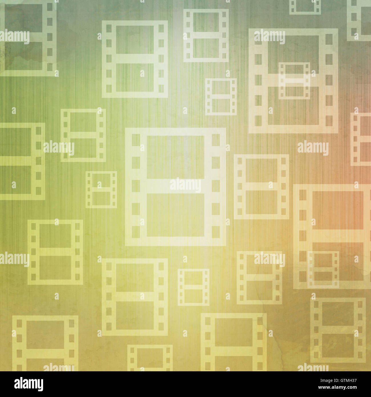 Film icon on old paper background and pattern Stock Photo - Alamy