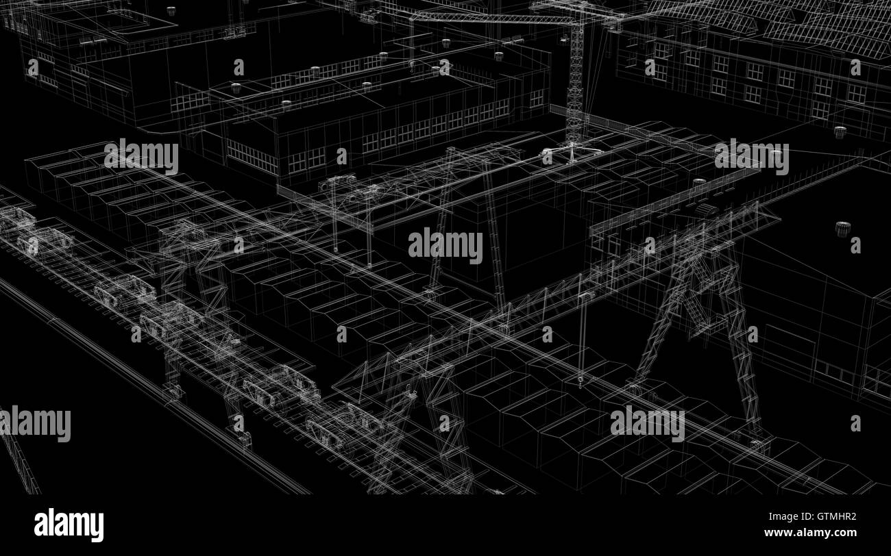 Industrial abstract architecture Stock Photo - Alamy