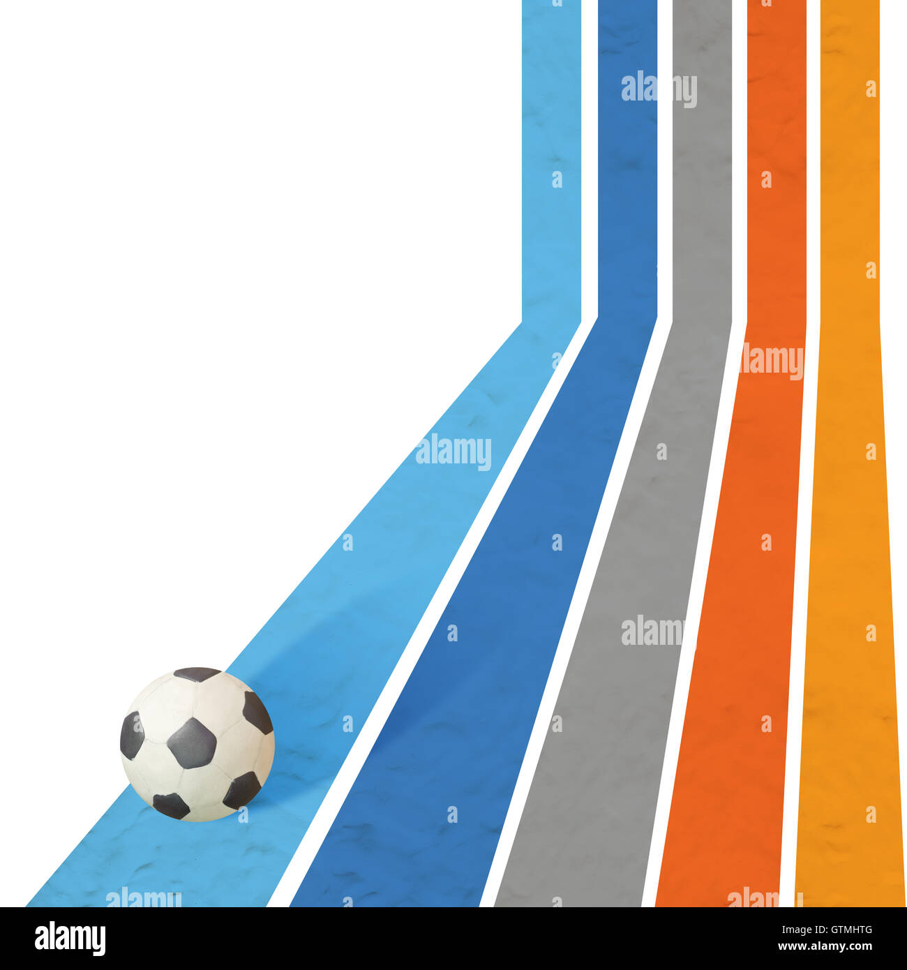 Football soccer on colorful line background Stock Photo - Alamy