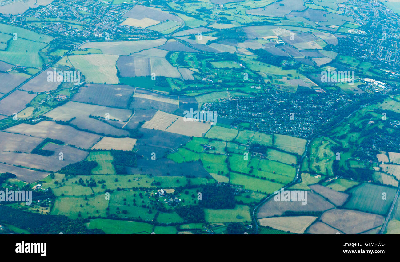 England UK Europe farmland rural villages aerial Stock Photo - Alamy