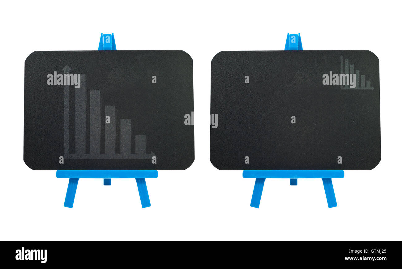 Graph icon on blackboard hi-res stock photography and images - Alamy