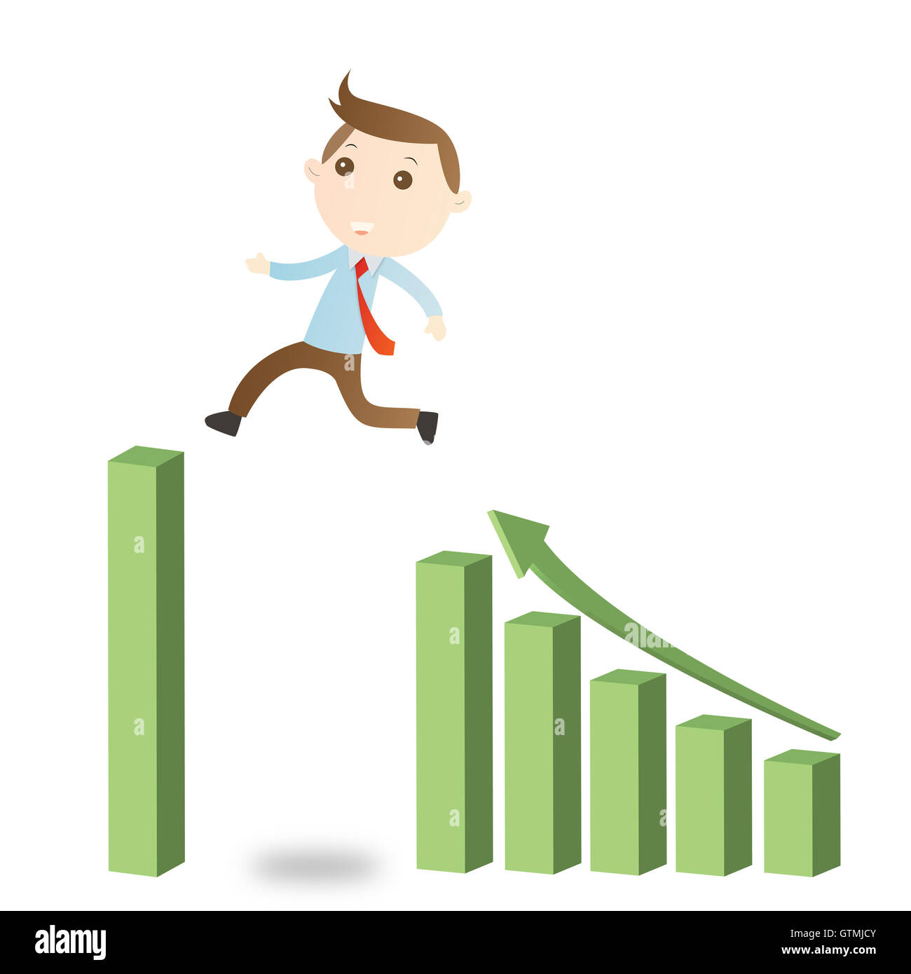 Businessman graph paper office Cut Out Stock Images & Pictures - Alamy