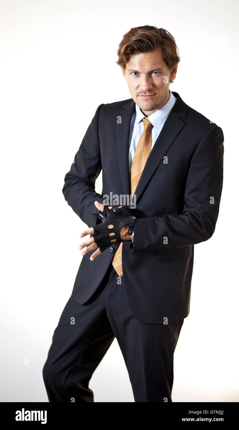 Determined businessman ready to work Stock Photo - Alamy