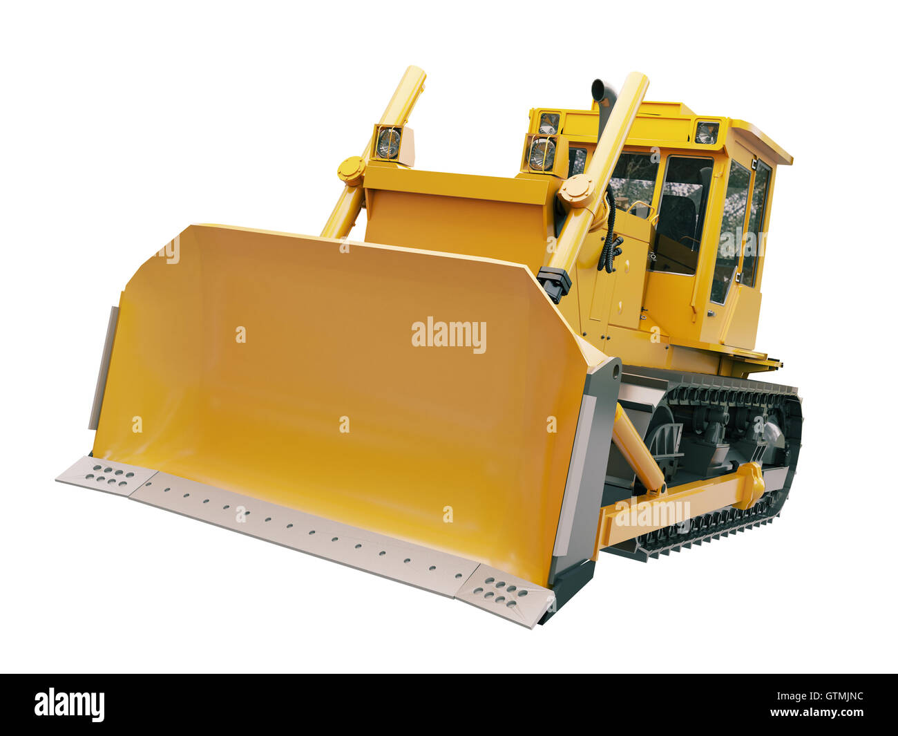 Heavy crawler bulldozer isolated Stock Photo - Alamy
