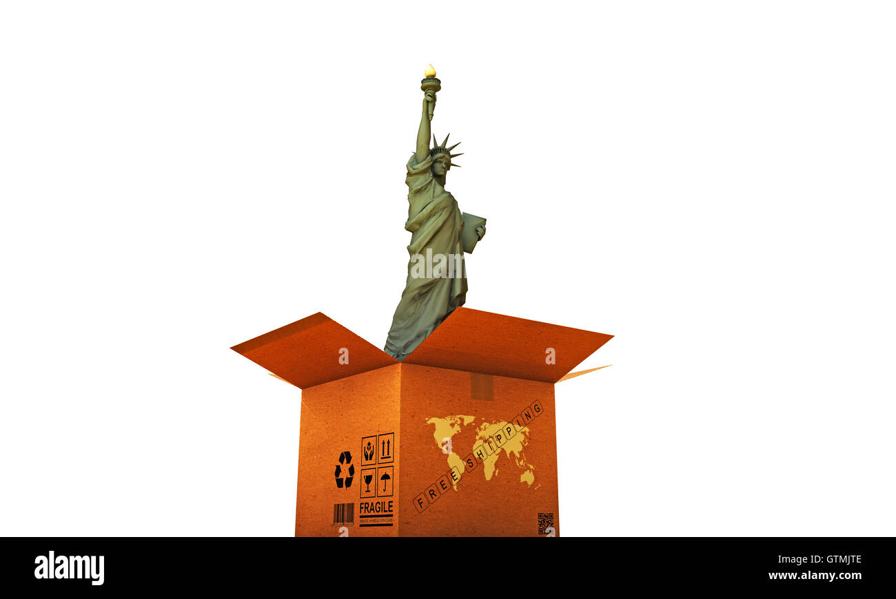 Cardboard statue of liberty hi-res stock photography and images - Alamy