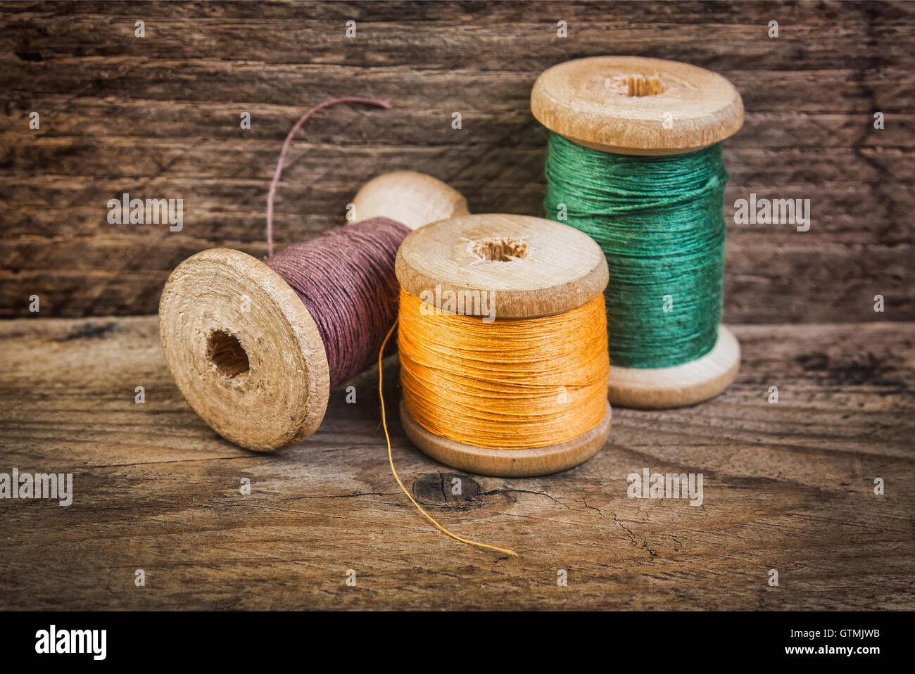 Spools of thread Stock Photo - Alamy