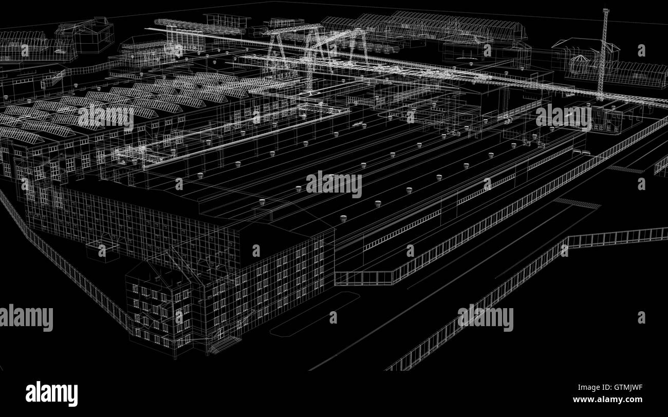 Industrial abstract architecture Stock Photo - Alamy