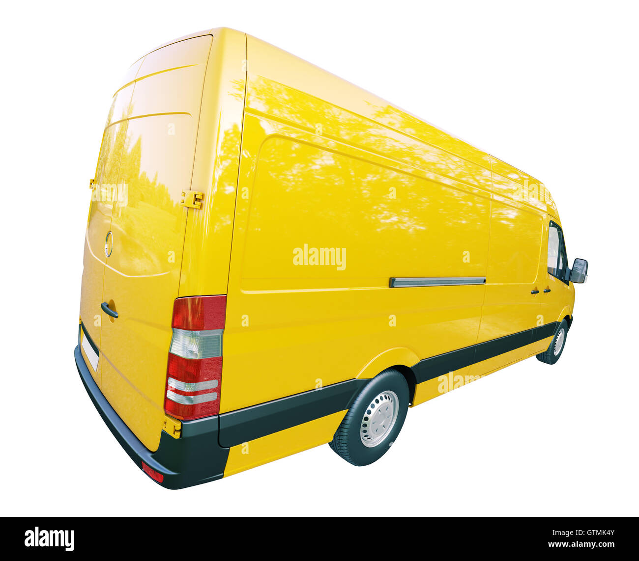 Commercial van isolated Stock Photo - Alamy