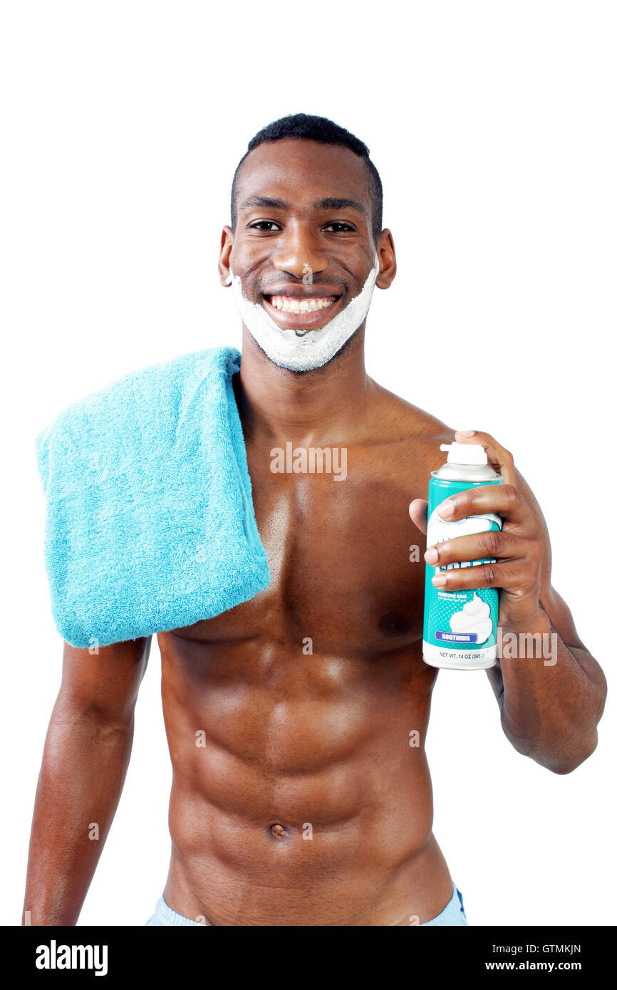Chest man shaving hi-res stock photography and images - Alamy