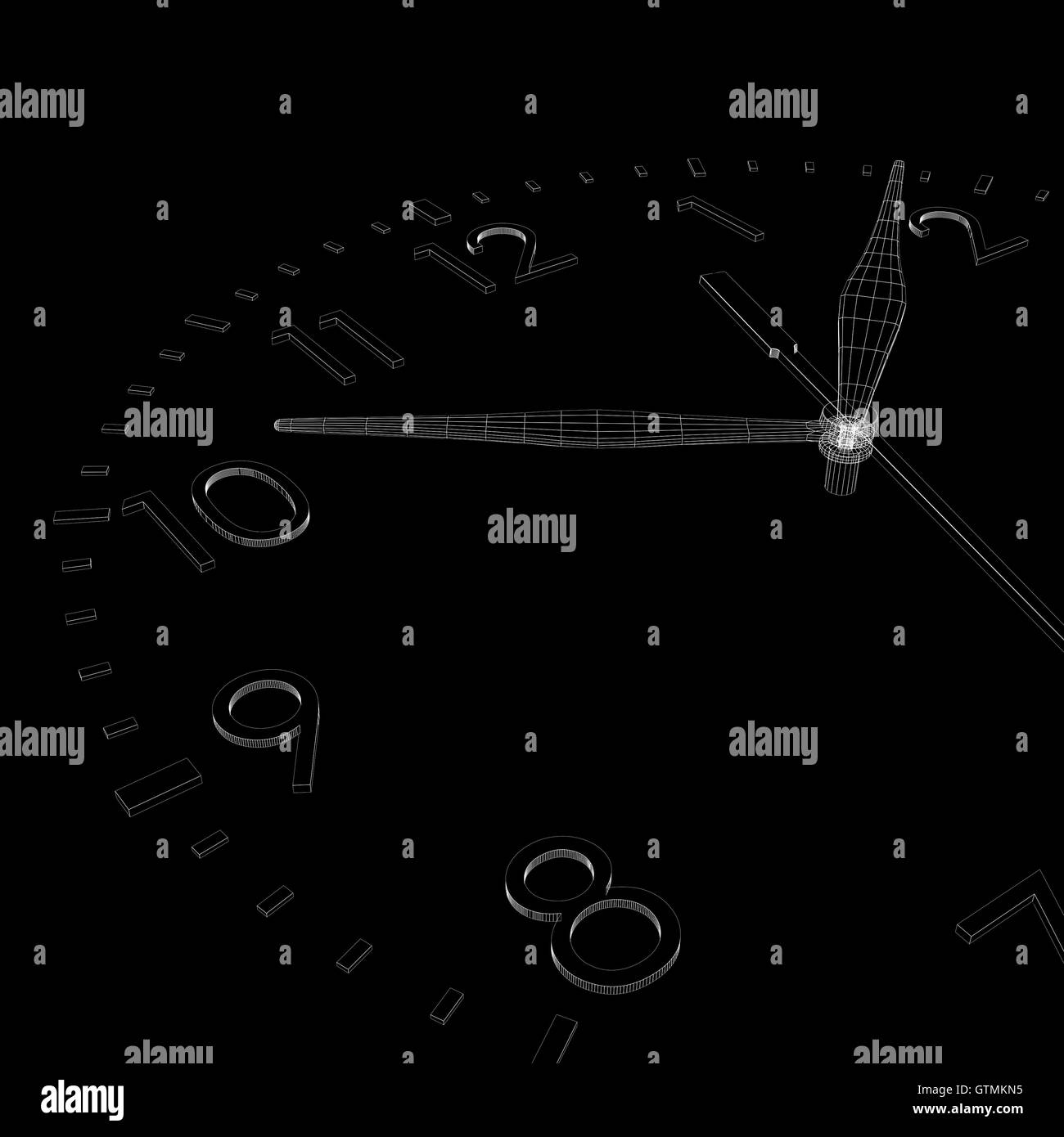 Clock part time Black and White Stock Photos & Images - Alamy