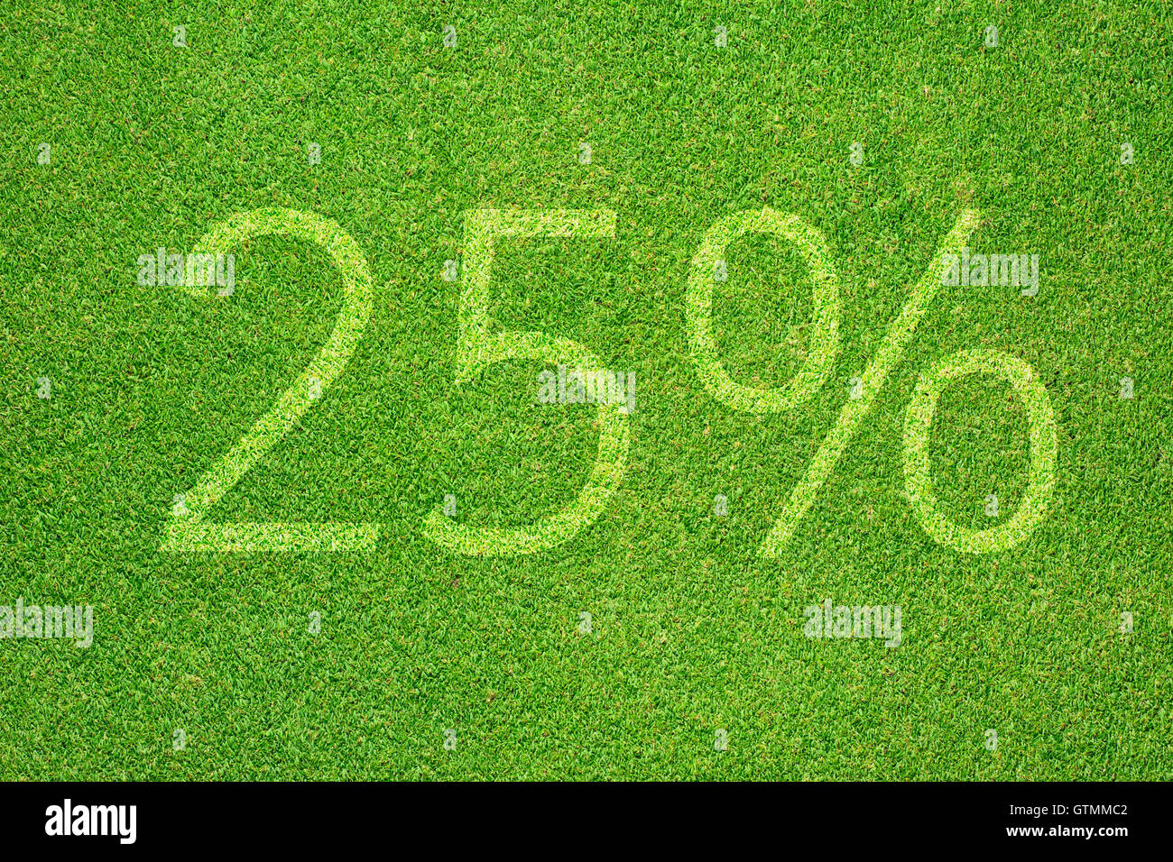 Percent icon on green grass texture and background Stock Photo - Alamy