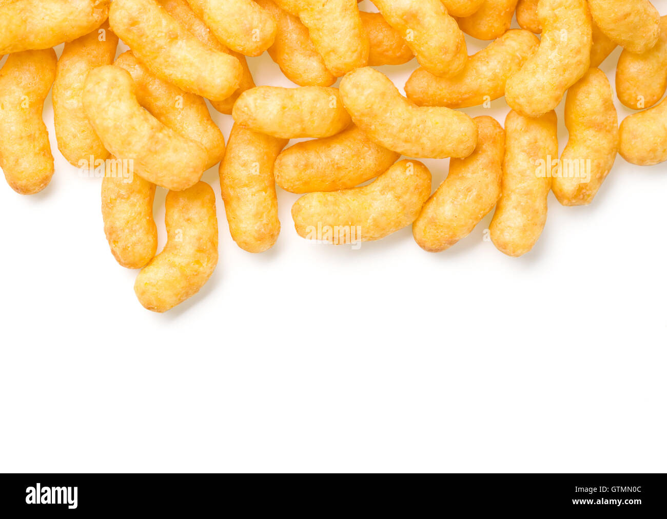 cheese curl snack Stock Photo - Alamy