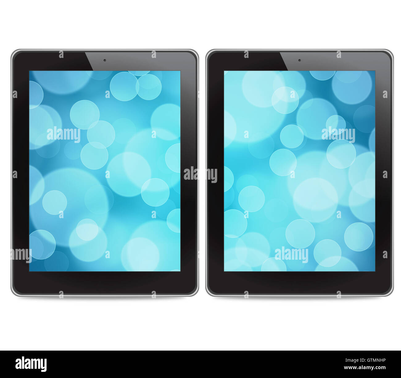 Tablet computers on white background Stock Photo - Alamy
