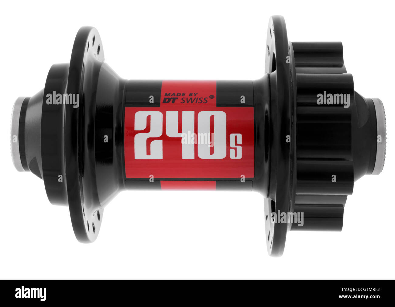 DT Swiss 240S front disk hub on white background Stock Photo - Alamy