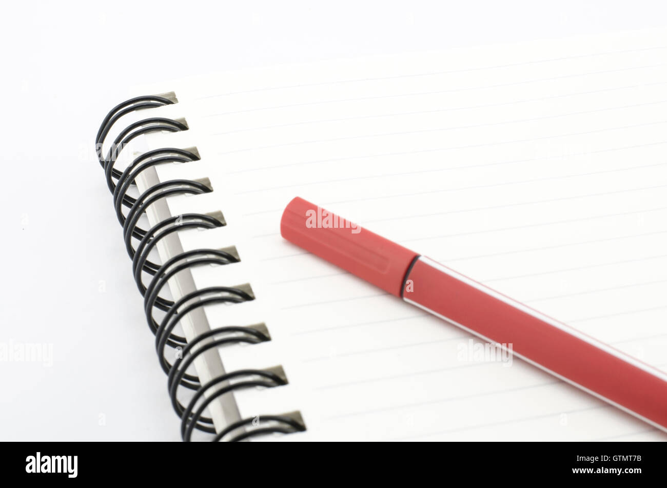 red pen isolated on white Stock Photo - Alamy