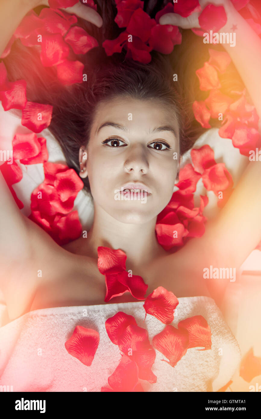 Woman Having Massage Of Body In The Spa Salon Beauty Treatment Stock