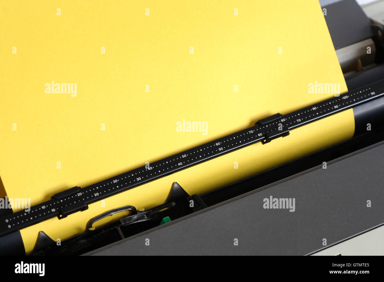 Blank Paper In Typewriter Stock Photo - Alamy