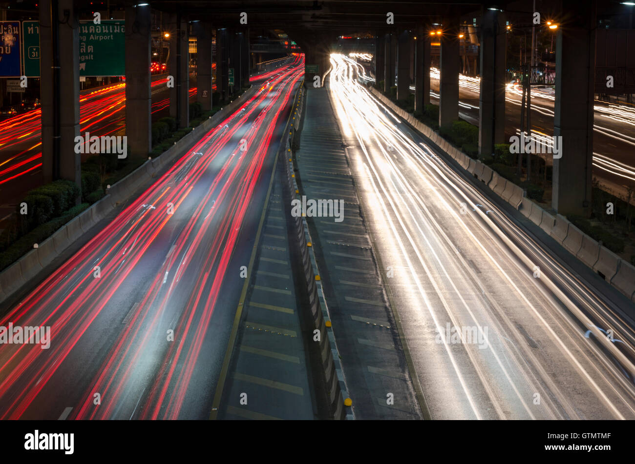 car lights at night Stock Photo - Alamy