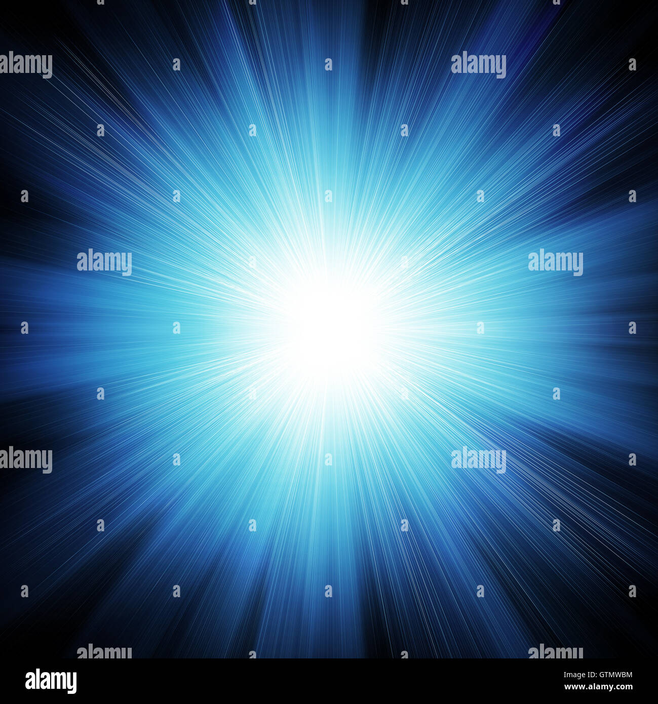 abstract background with blurred magic neon blue light rays Stock Photo ...
