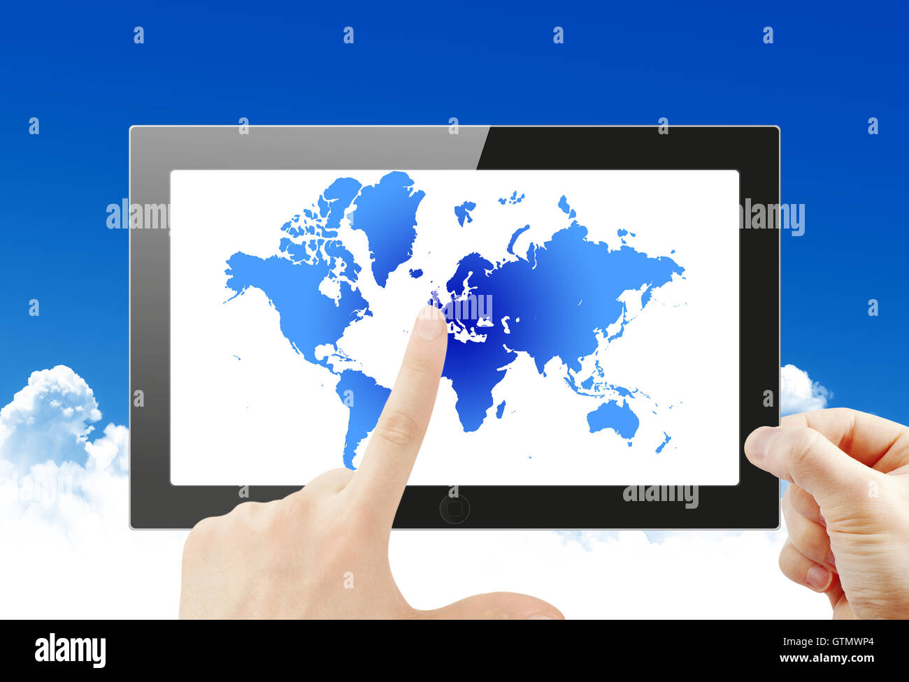 Black generic tablet pc, 3d render Stock Photo - Alamy