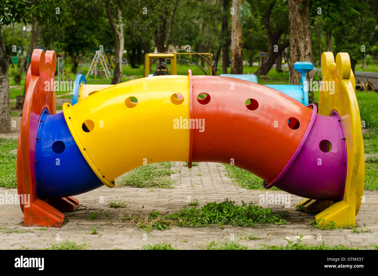 rides for the children's playground Stock Photo - Alamy