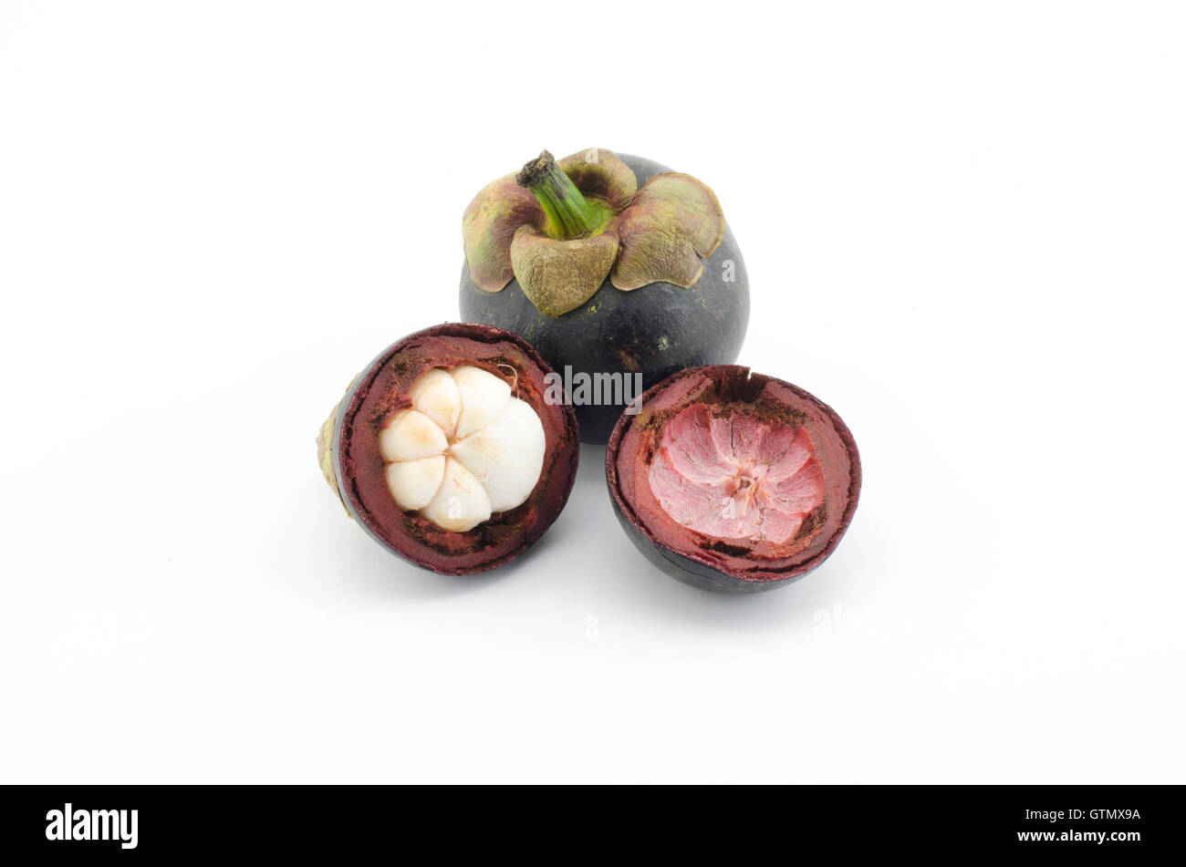 mangosteen isolated on white Stock Photo - Alamy