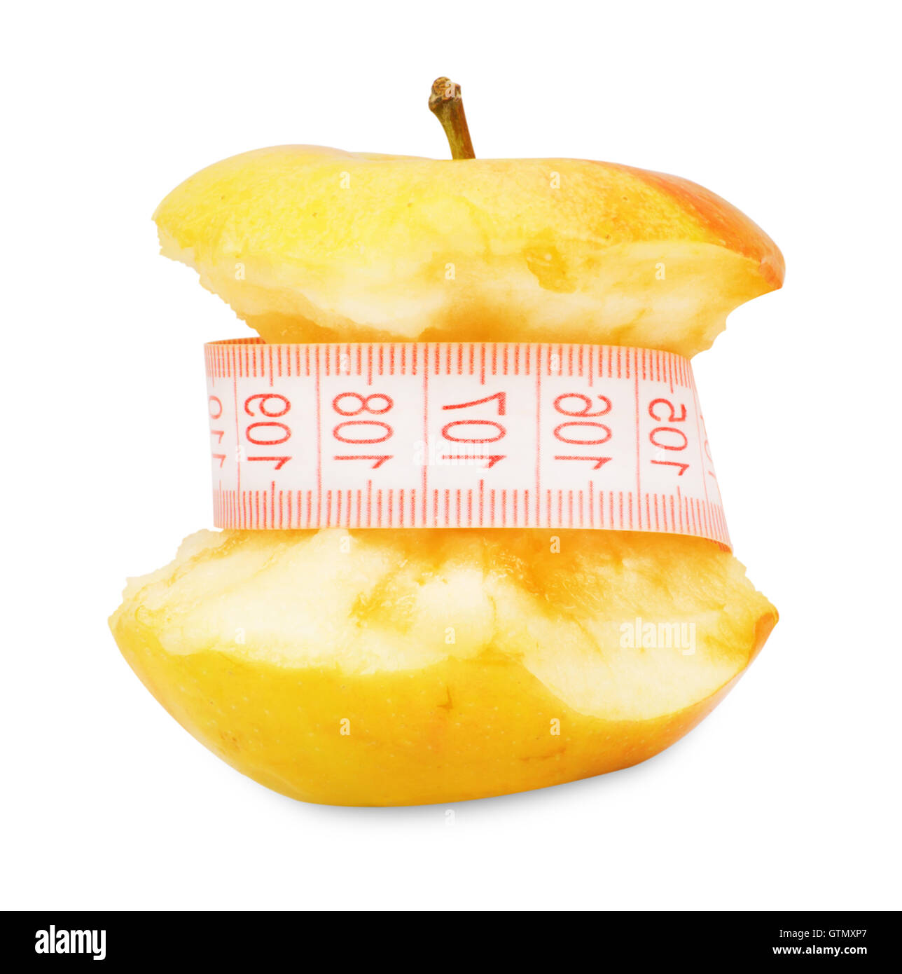 Apple with measurement Stock Photo - Alamy