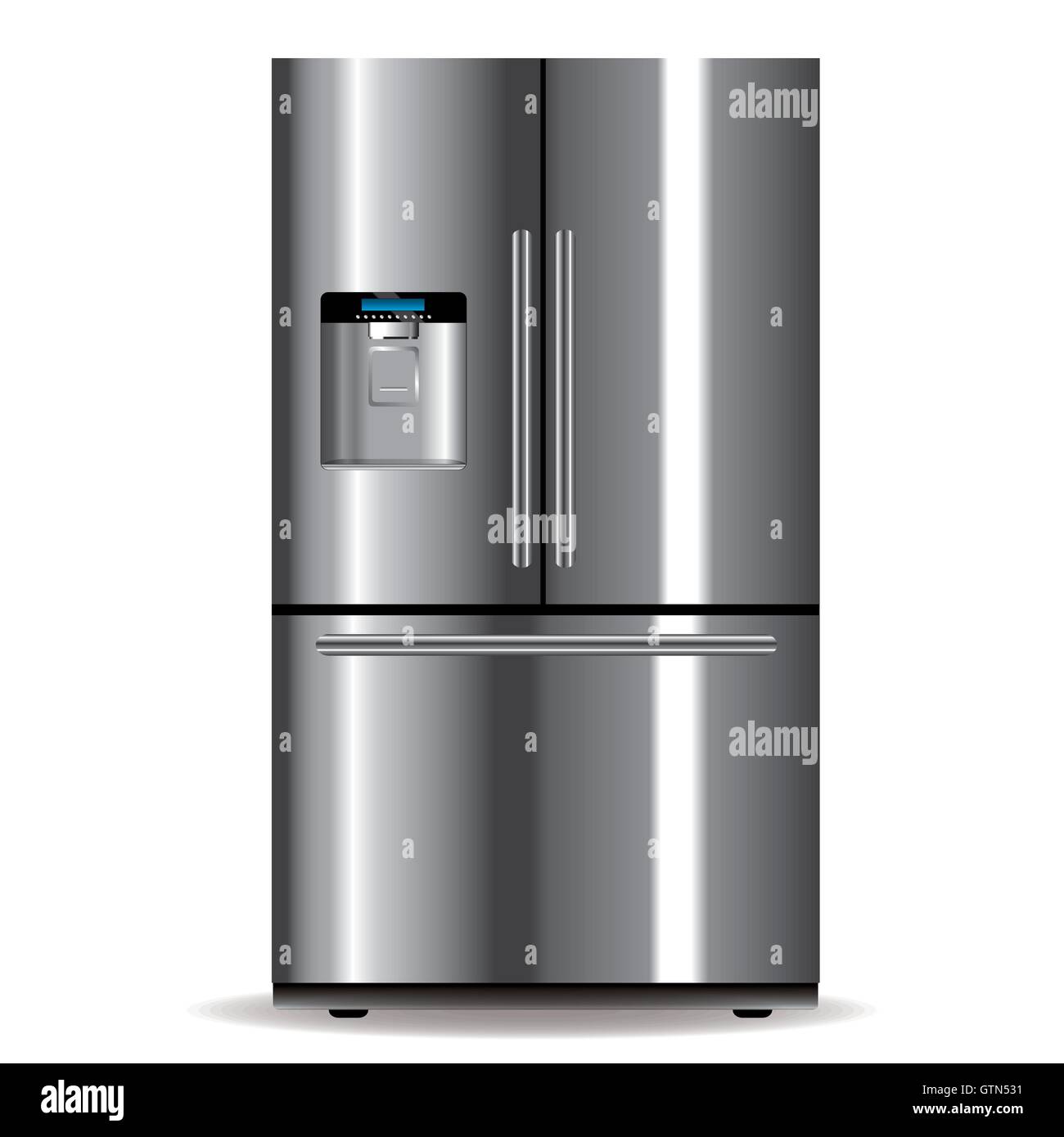 Vector fridge silver design isolated on white background Stock Vector ...