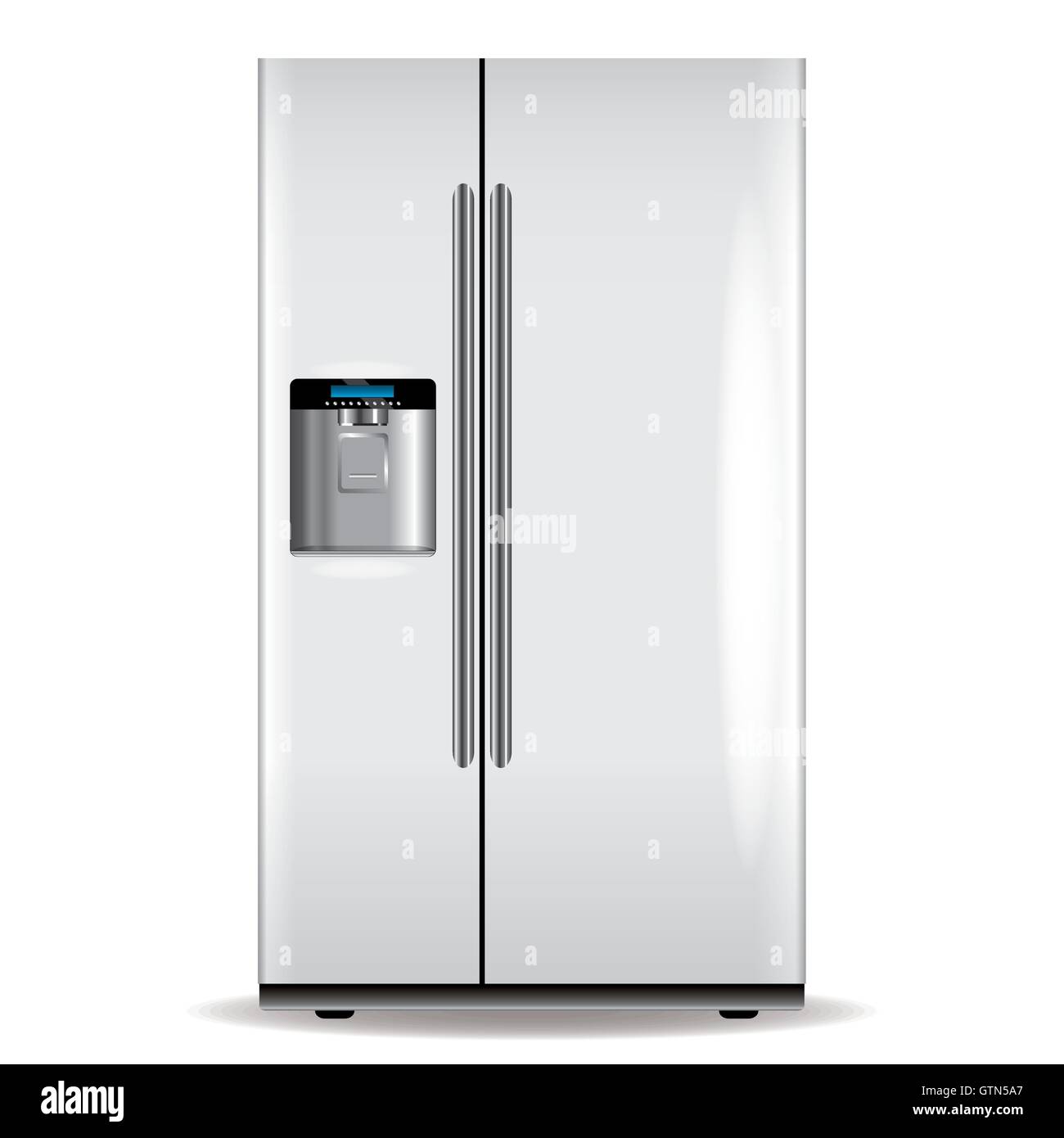 Vector fridge white design isolated on white background Stock Vector ...