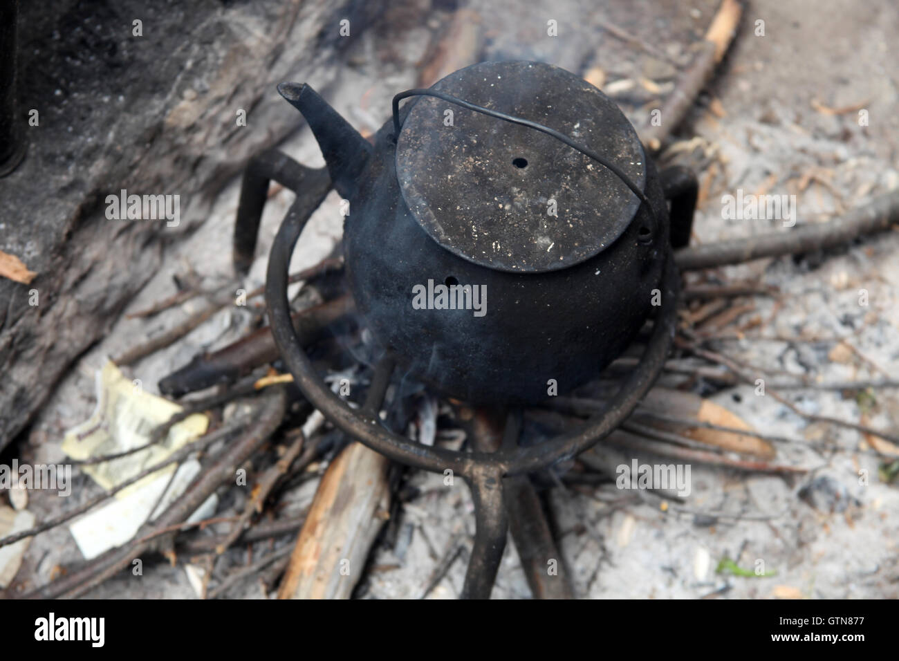 kettle on fire Stock Photo - Alamy