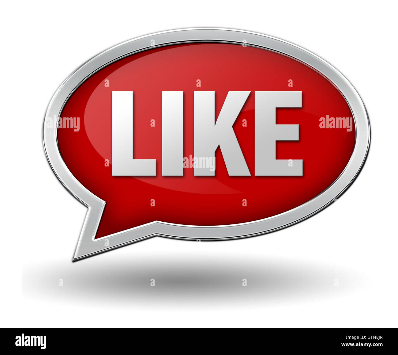 like badge concept 3d illustration Stock Photo - Alamy