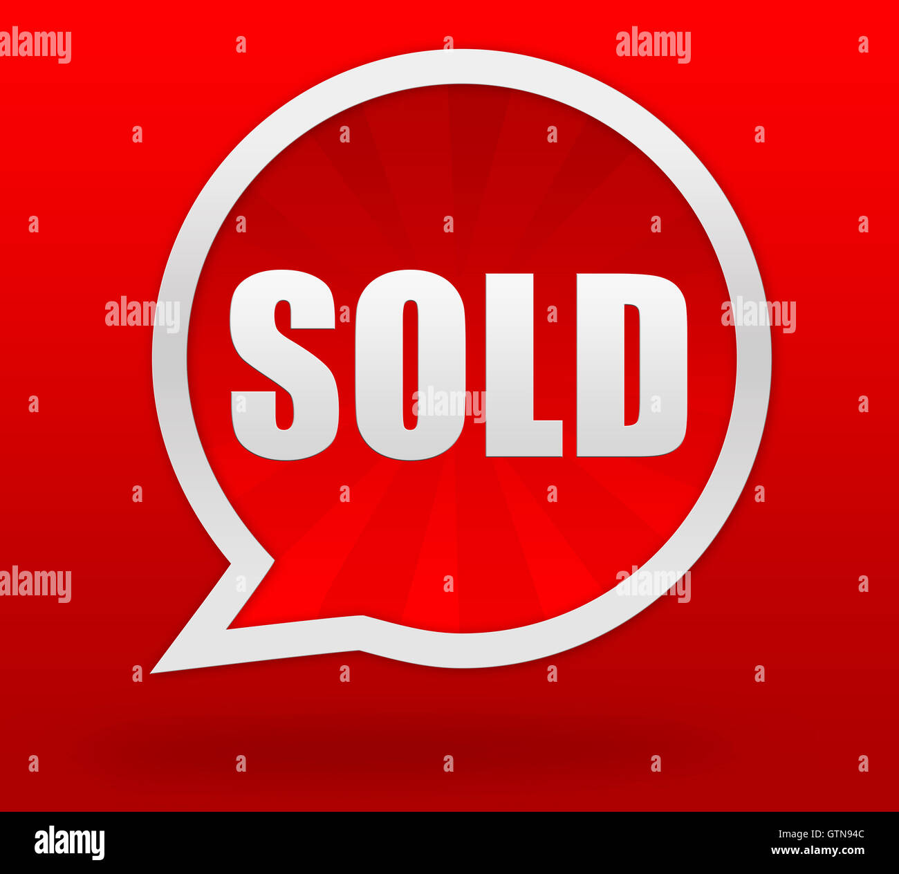 sold badge concept 3d illustration Stock Photo - Alamy