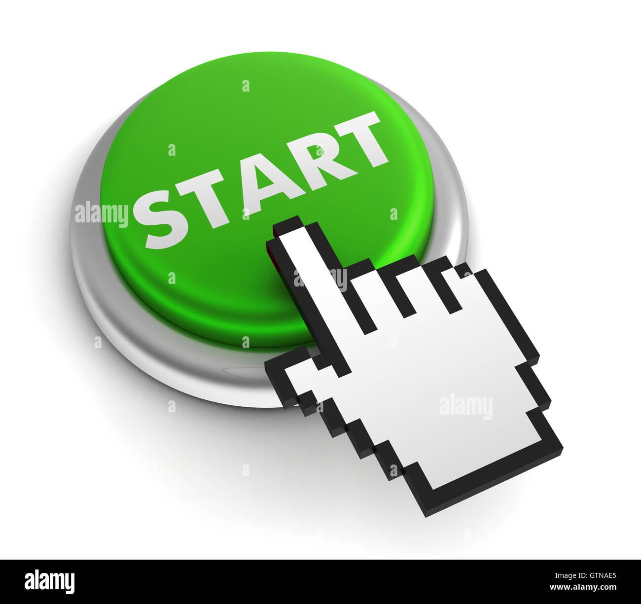 start keyboard concept 3d illustration Stock Photo - Alamy