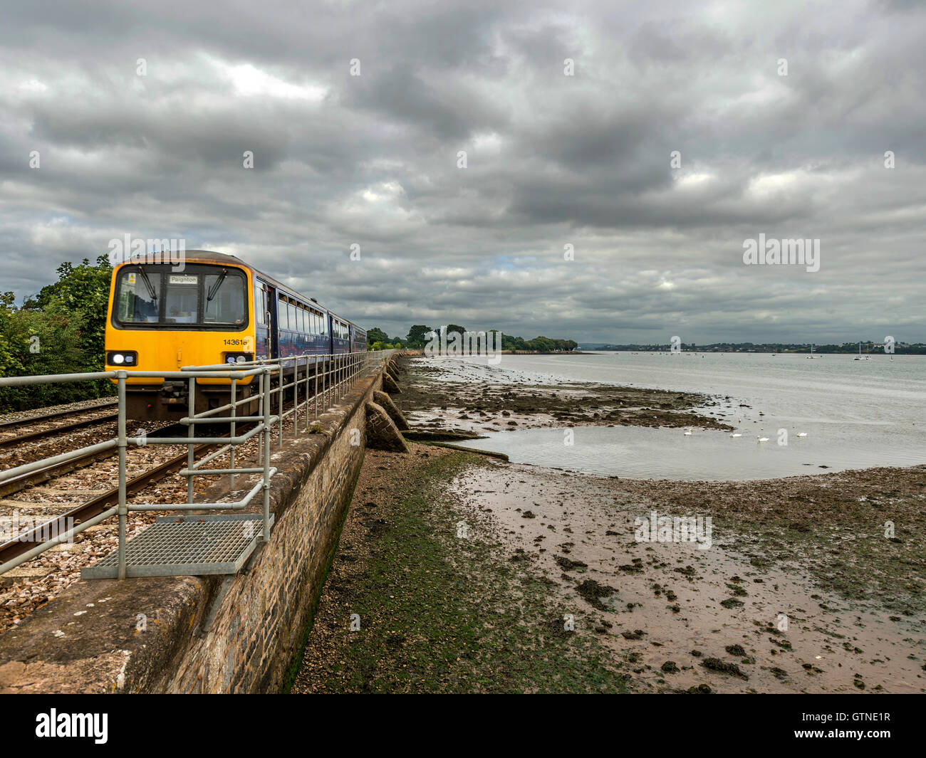 Landscape depicting picturesque First Great Western Riviera railway ...
