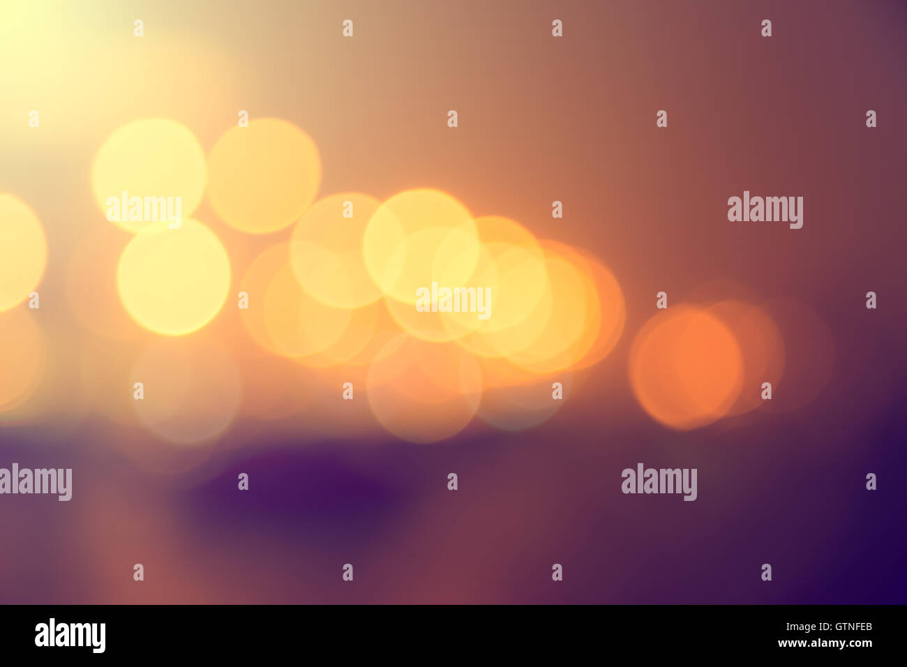 Orange Bokeh. Night City Lights Background Stock Photo - Alamy