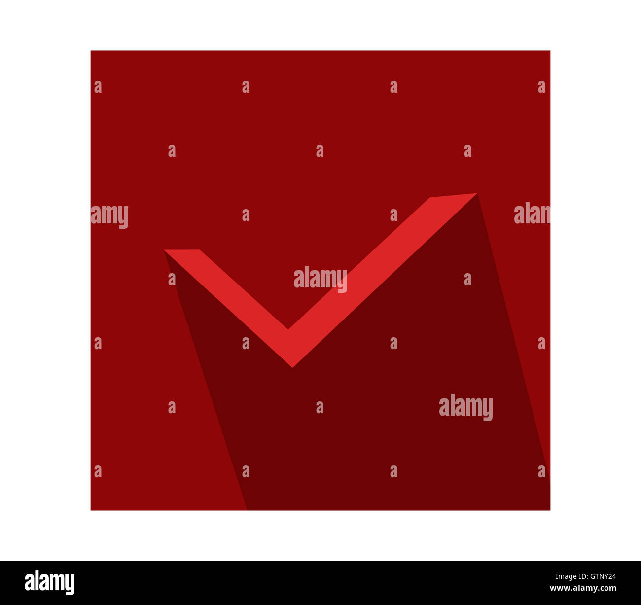 checkmark icon in flat design Stock Photo - Alamy