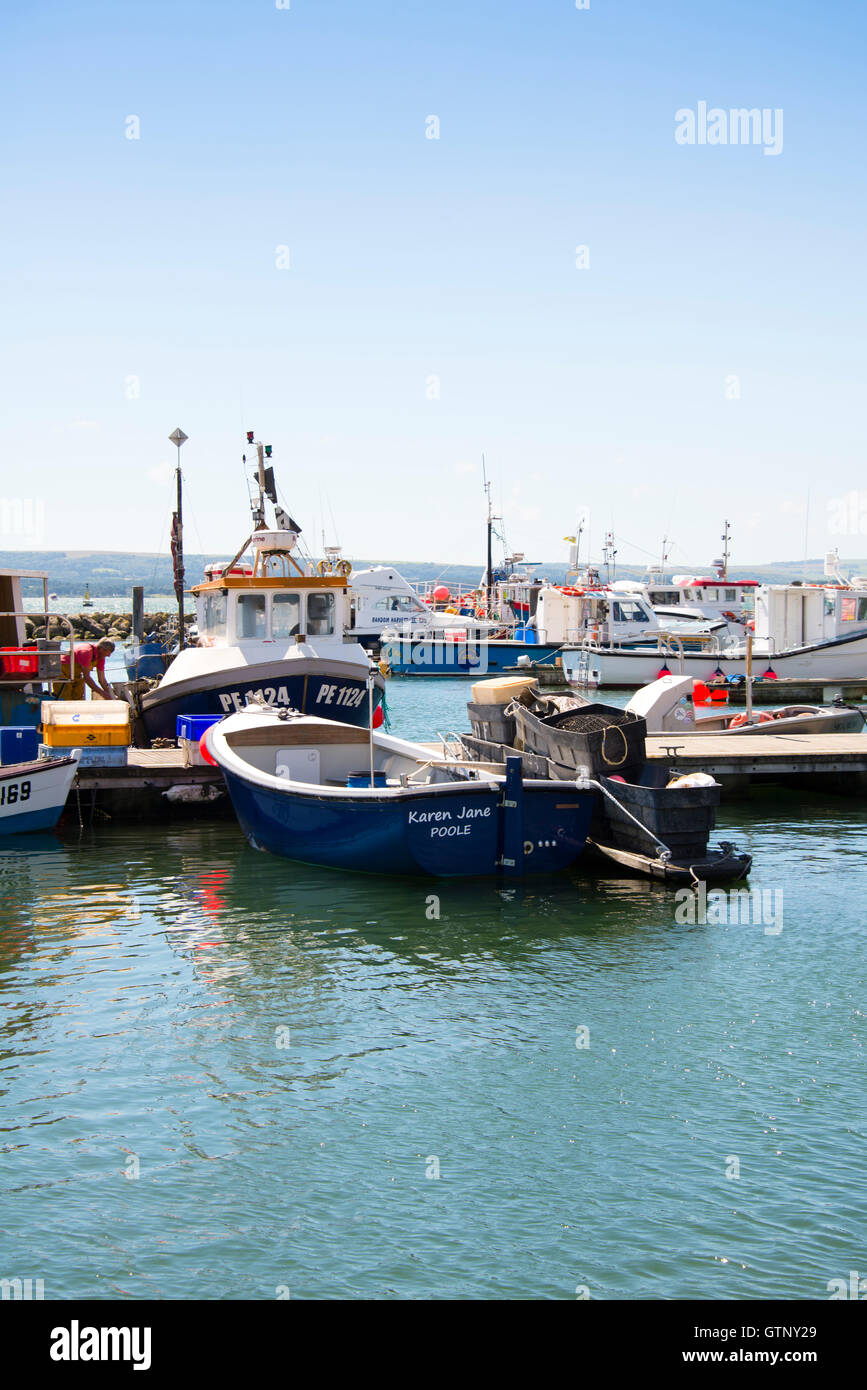 Fishing boats in Poole Quay, Poole, Dorset, England, UK Stock Photo - Alamy