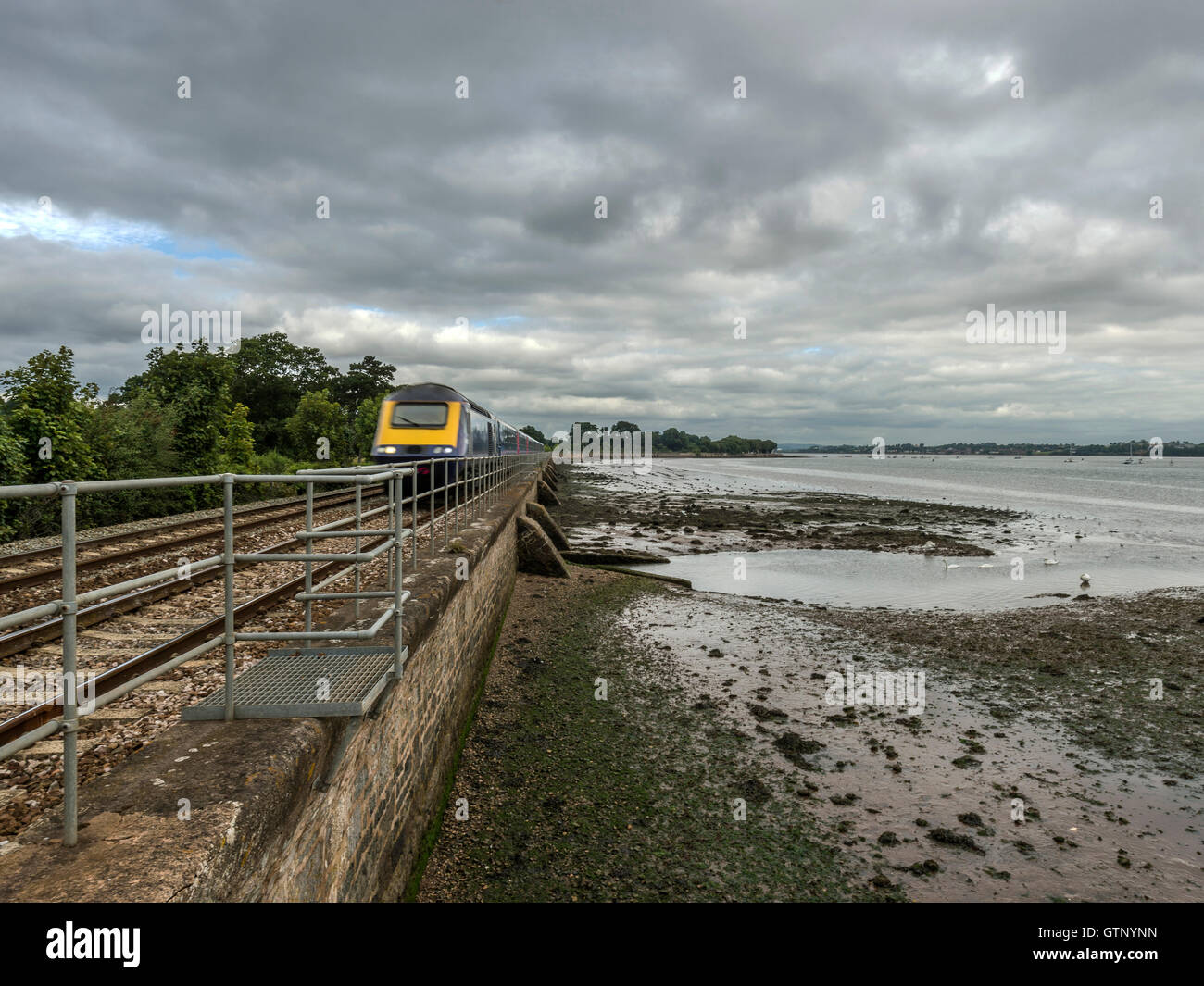 Landscape depicting picturesque First Great Western Riviera railway ...