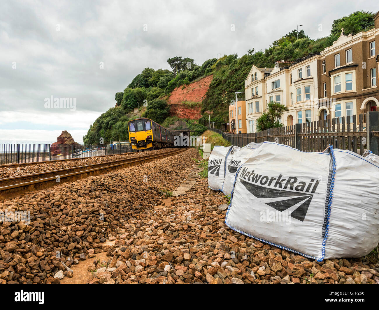 Landscape depicting the picturesque First Great Western Riviera railway ...