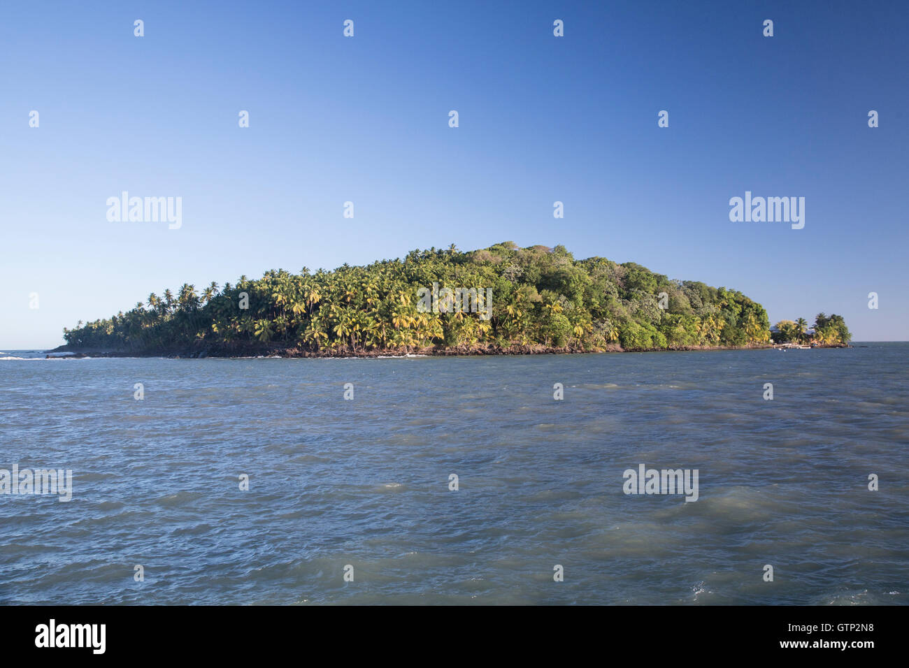 view of Devils Island from Isle Royale, French Guiana Stock Photo - Alamy