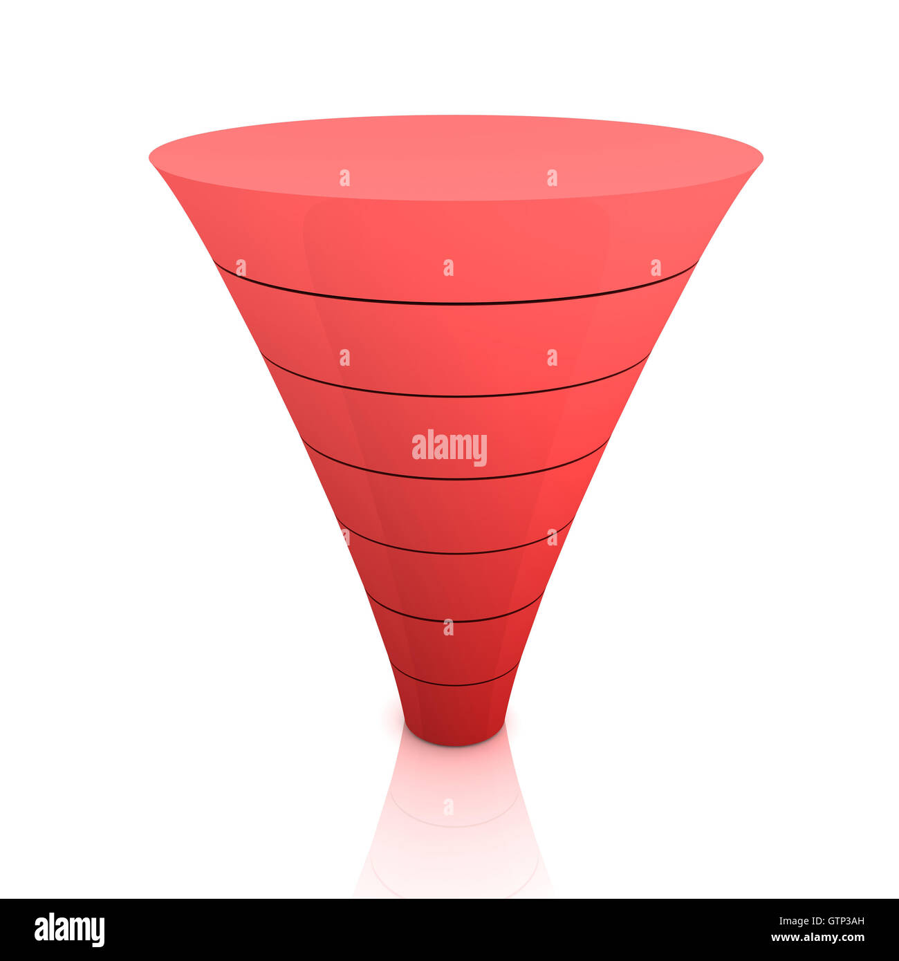 seperating funnel graph concept 3d illustration Stock Photo - Alamy