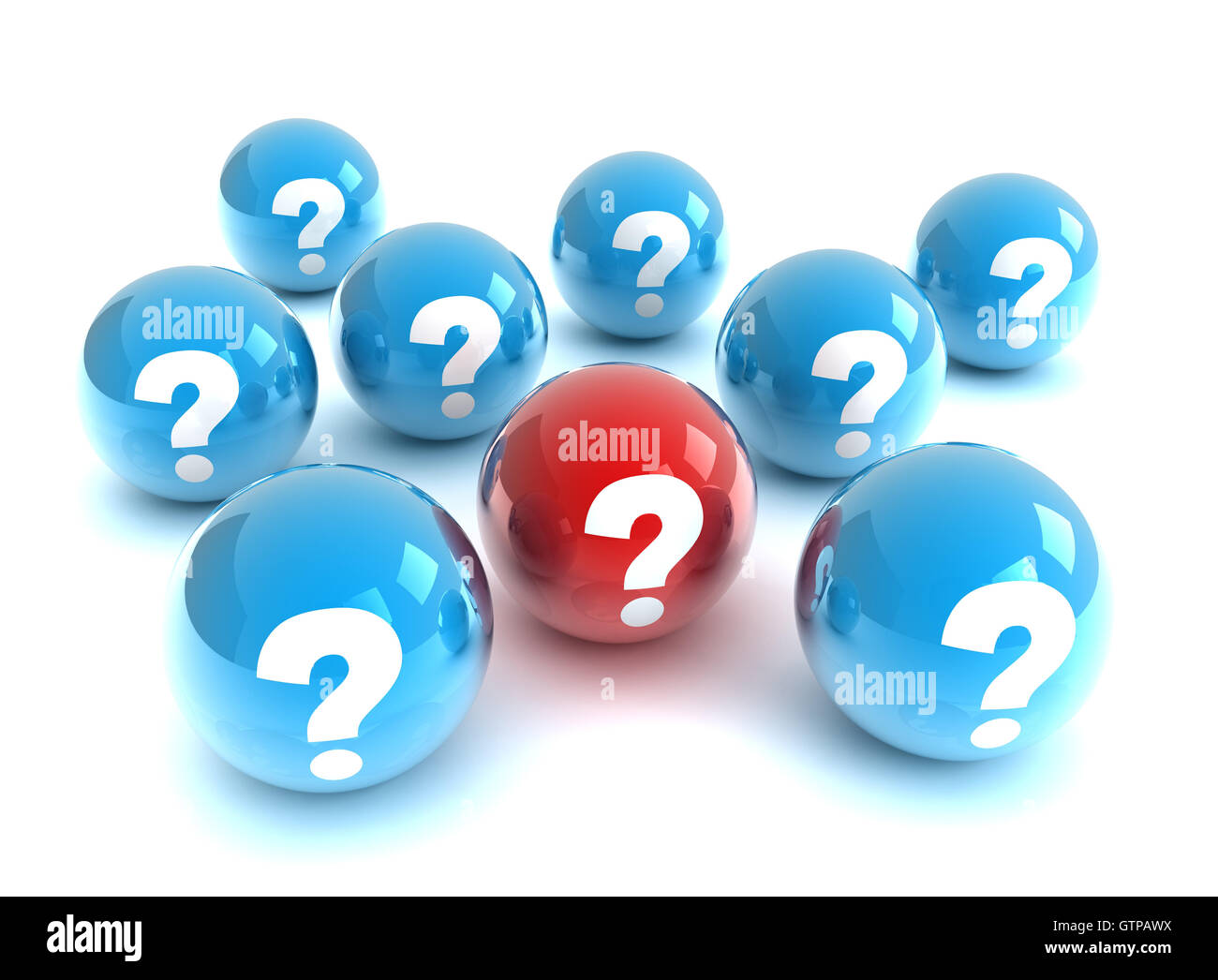 questions concept 3d illustration Stock Photo - Alamy