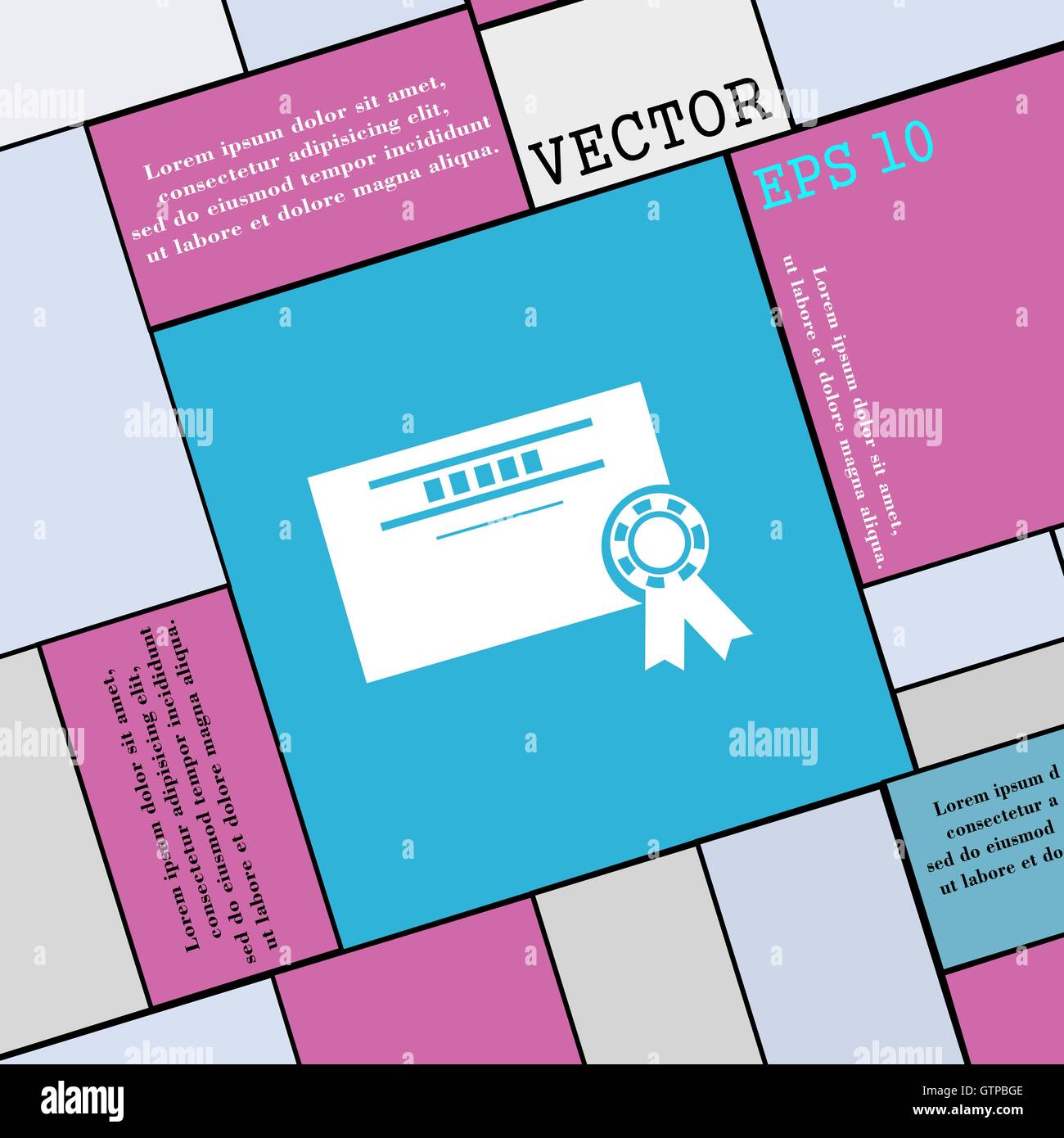 certificate icon sign. Modern flat style for your design. Vector Stock ...