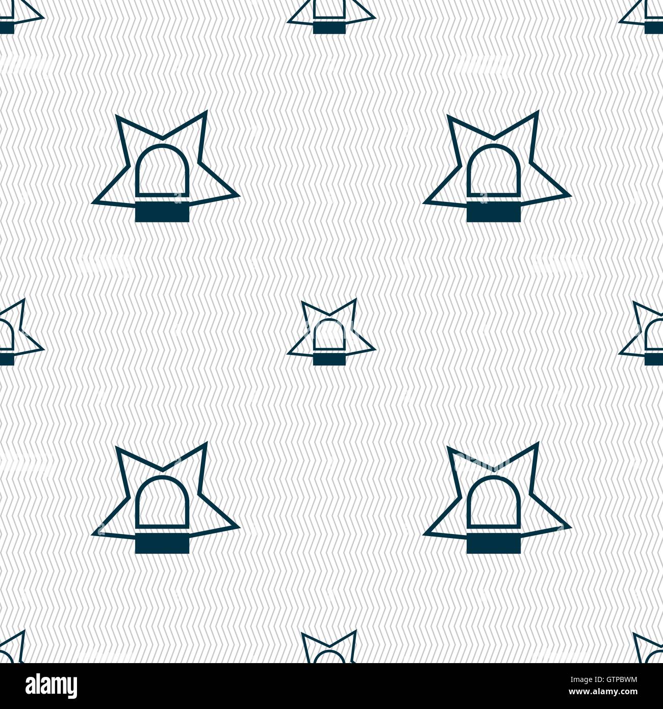 Police single icon sign. Seamless pattern with geometric texture ...