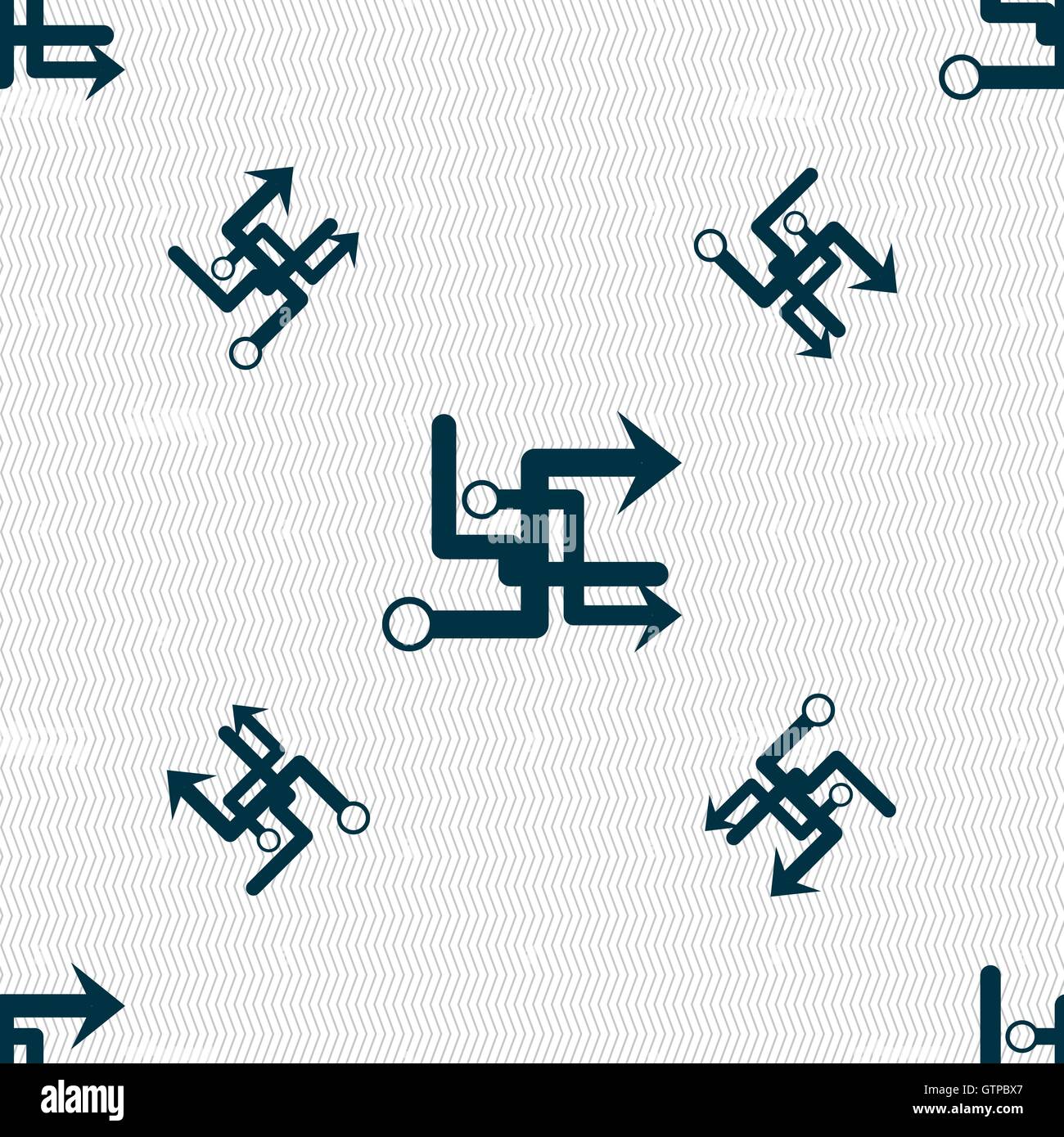 Transfer icon sign. Seamless pattern with geometric texture. Vector ...