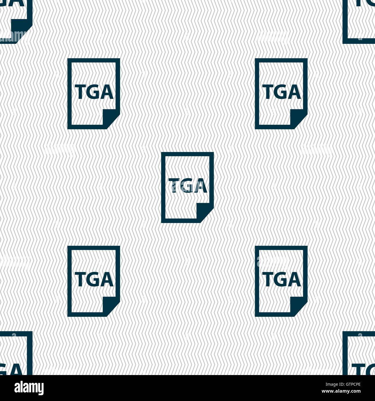 Image File type Format TGA icon sign. Seamless pattern with geometric ...