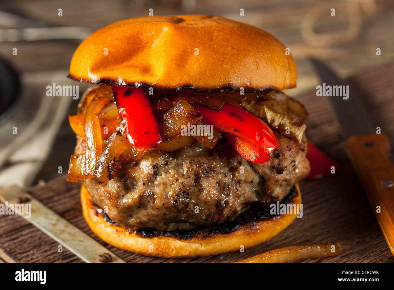 Barbecue Burger Grill Sausage High Resolution Stock Photography and ...