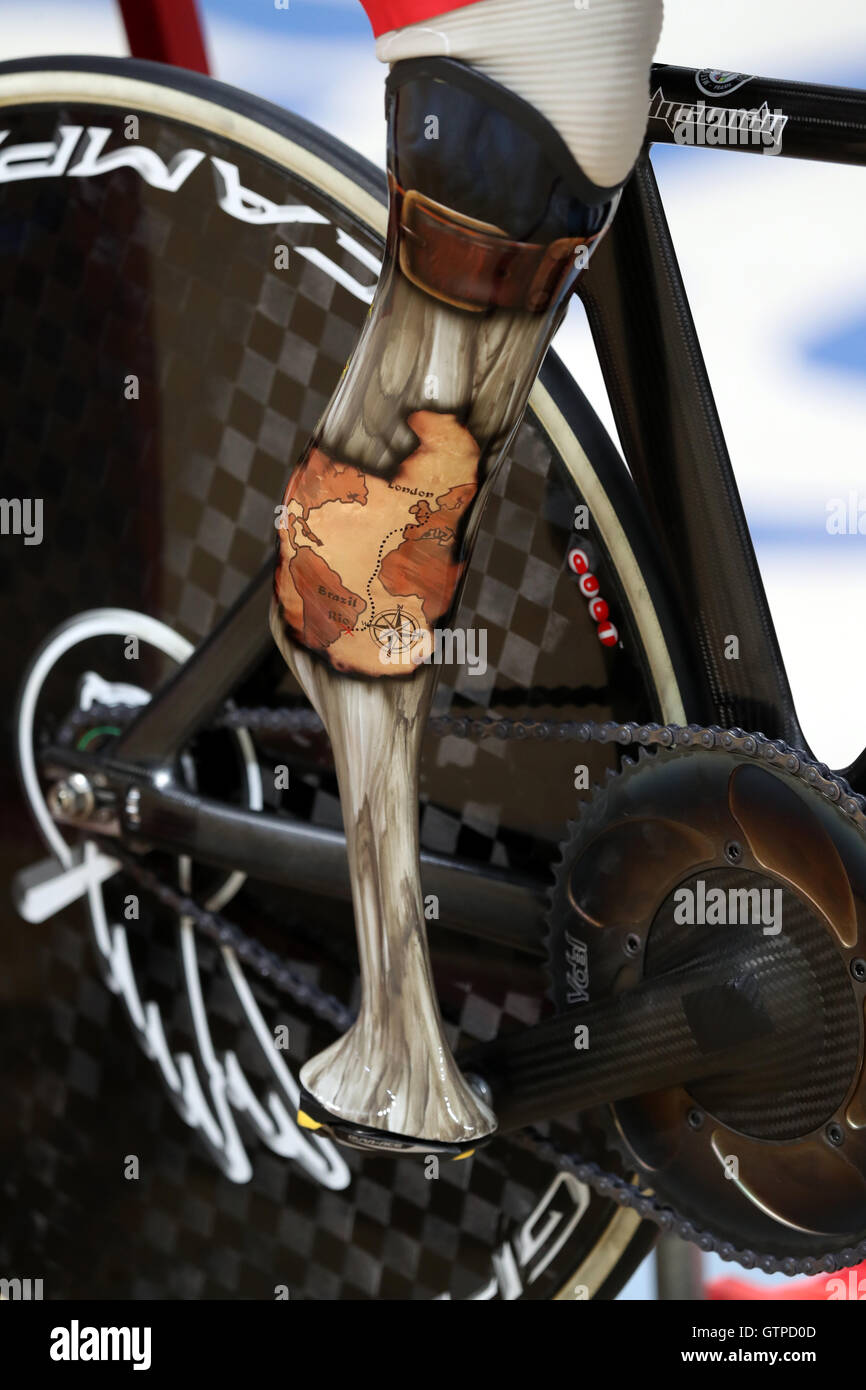 Detail of Great Britain's Jody Cundy's pirate motif on his new ...