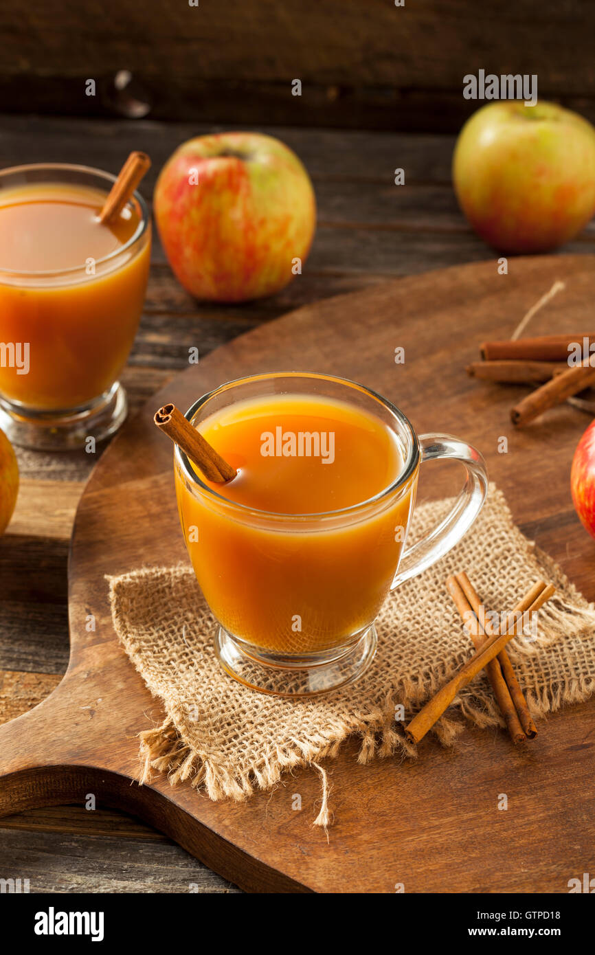 Warm Hot Apple Cider Ready to Drink in Autumn Stock Photo - Alamy