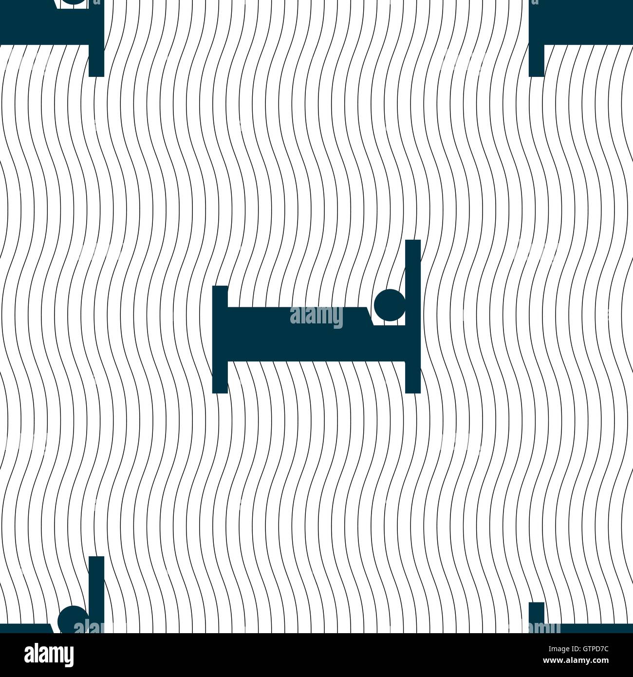 Hotel Icon sign. Seamless pattern with geometric texture. Vector Stock ...